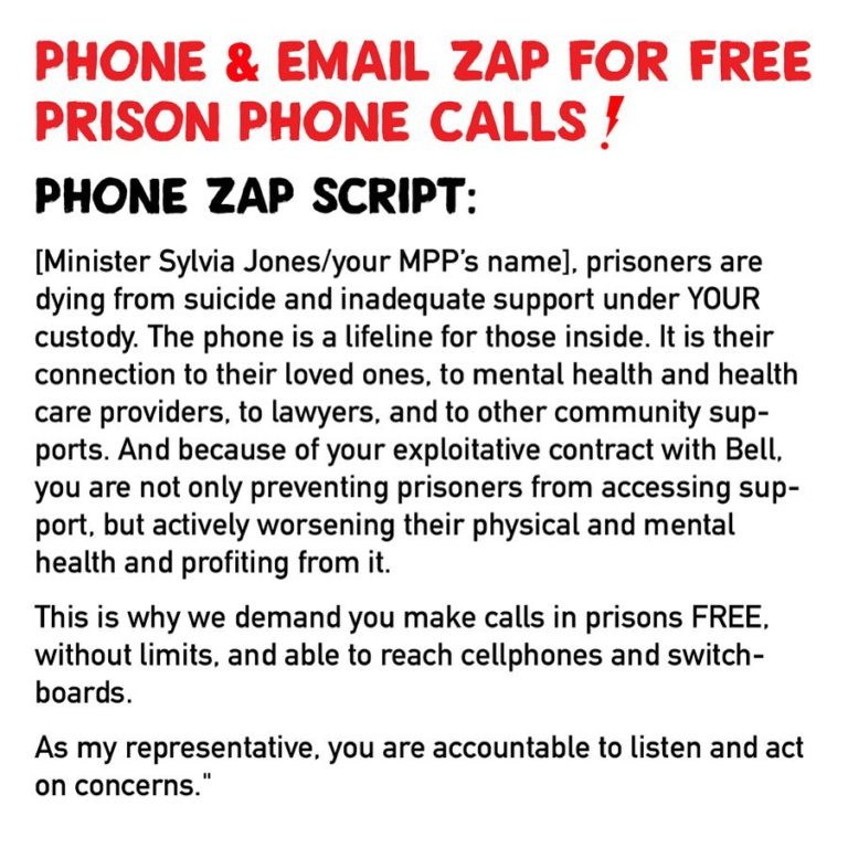 Free Calls for Prisoners Phone and Email Zap Feb 19 | CPEP
